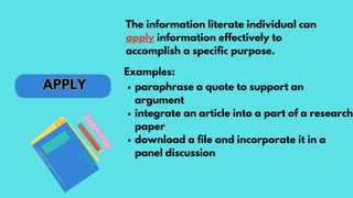 MEDIA AND INFORMATION LITERACY TOPIC 3 INFORMATION LITERACY | PPT
