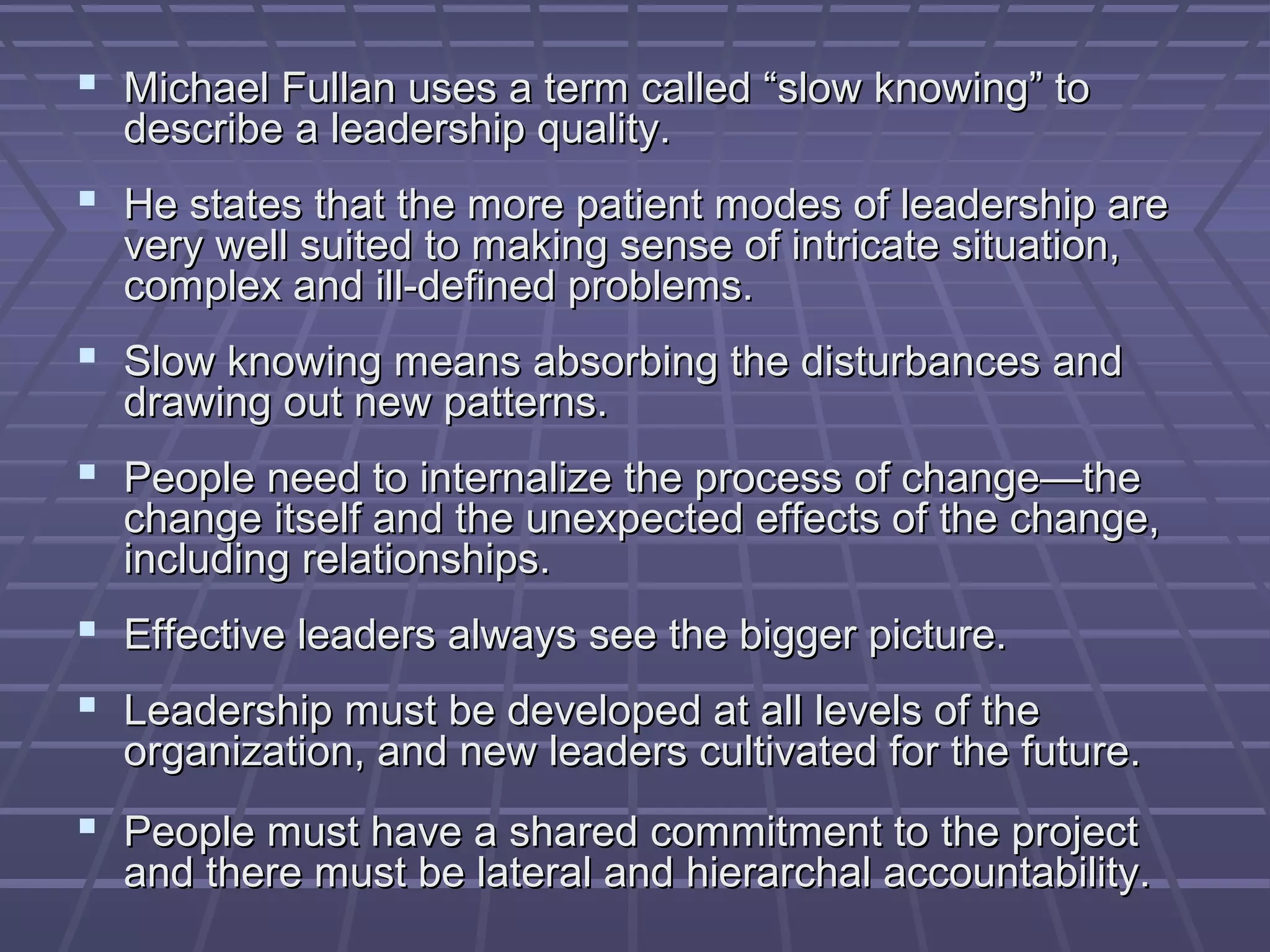 Topic 3 moral purpose and change fullan | PPT