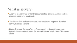 Topic #3 of outline Server Environment.pptx | Web Hosting | Internet