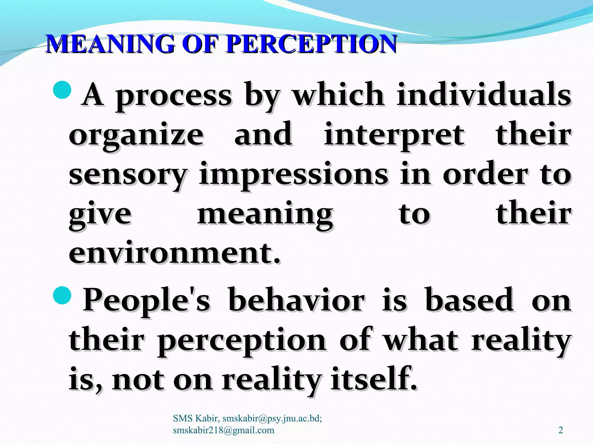 Perception and Individual Decision Making | PPT