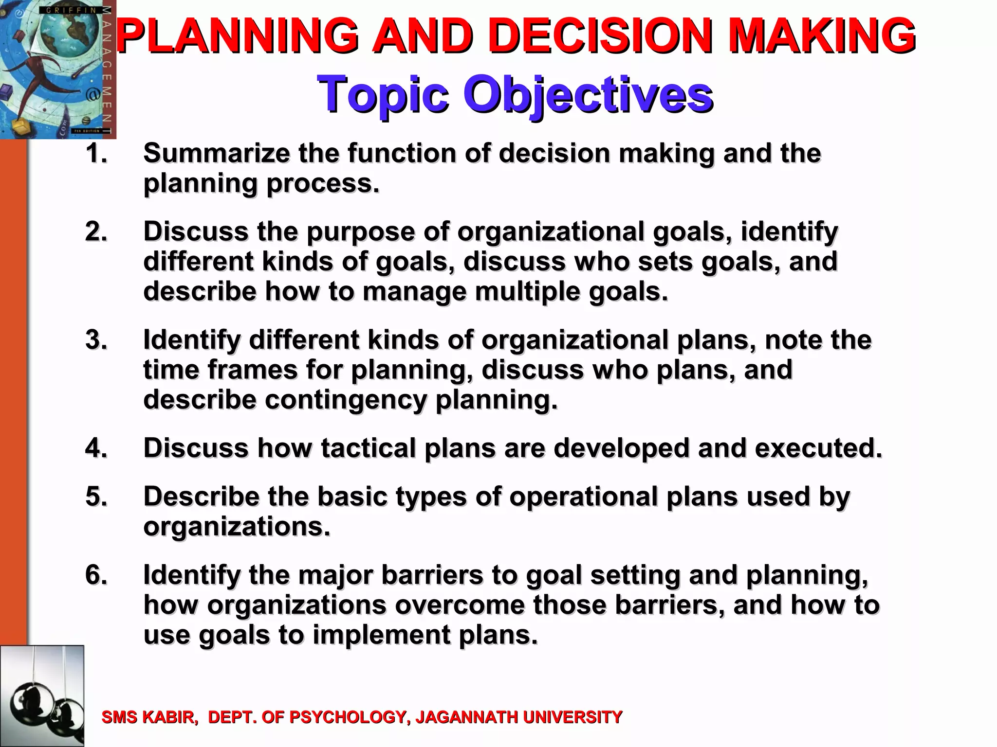 Planning and Decision Making_Topic3 | PPT