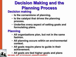 Planning and Decision Making_Topic3 | PPT