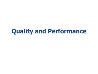 quality and performance | PPTX