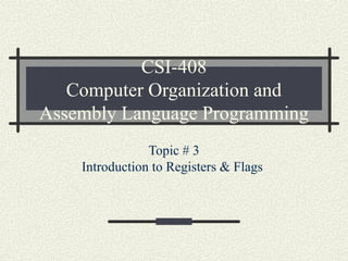 (Registers & Flags ) and their function in assembly | PPT