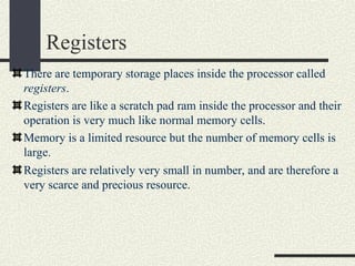 (Registers & Flags ) and their function in assembly | PPT