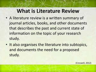 TSLB3143 Topic 3 Review of Literature | PPTX