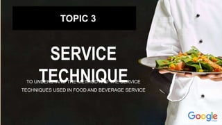 Topic 3 service sequence | PPTX