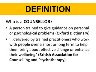 Topic 3 teacher s roles as a counsellor | PPTX