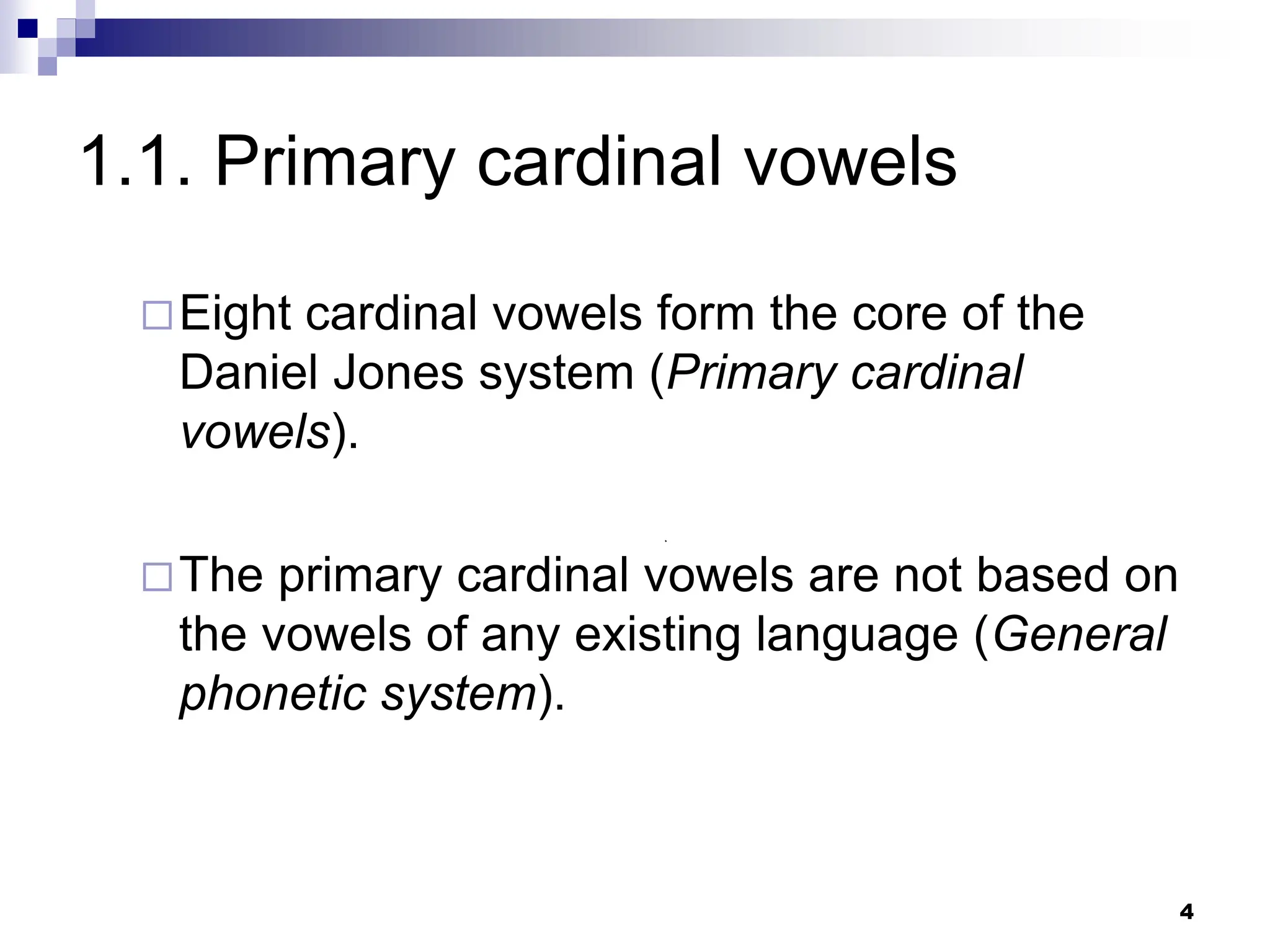 Presentation of Types of the English Vowels | PPT