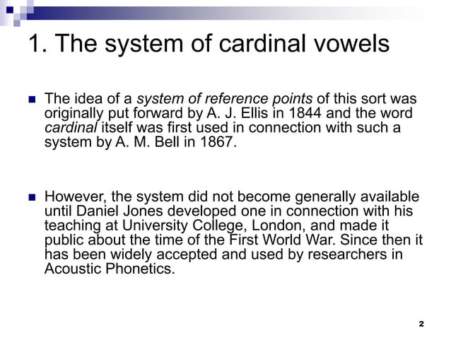 Presentation of Types of the English Vowels | PPT