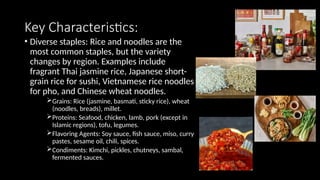 Asian Cuisine - flavor profiles and Root origins | PPTX