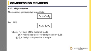 TOPIC 4 - COMPRESSION MEMBERS Steel .pdf | Physics | Science