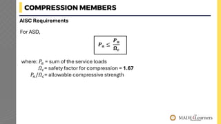 TOPIC 4 - COMPRESSION MEMBERS Steel .pdf | Physics | Science