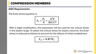 TOPIC 4 - COMPRESSION MEMBERS Steel .pdf | Physics | Science