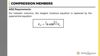 TOPIC 4 - COMPRESSION MEMBERS Steel .pdf | Physics | Science