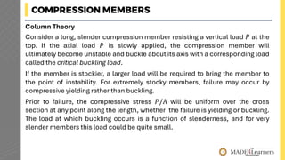 TOPIC 4 - COMPRESSION MEMBERS Steel .pdf | Physics | Science