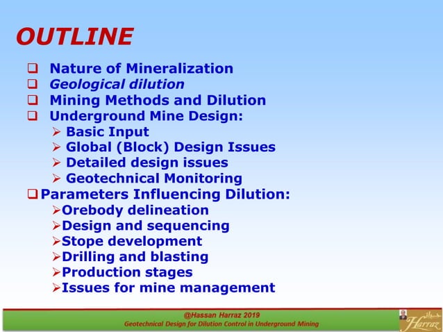 geotechnical design for dilution control in underground mining | PDF
