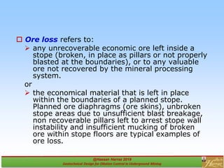 geotechnical design for dilution control in underground mining | PDF