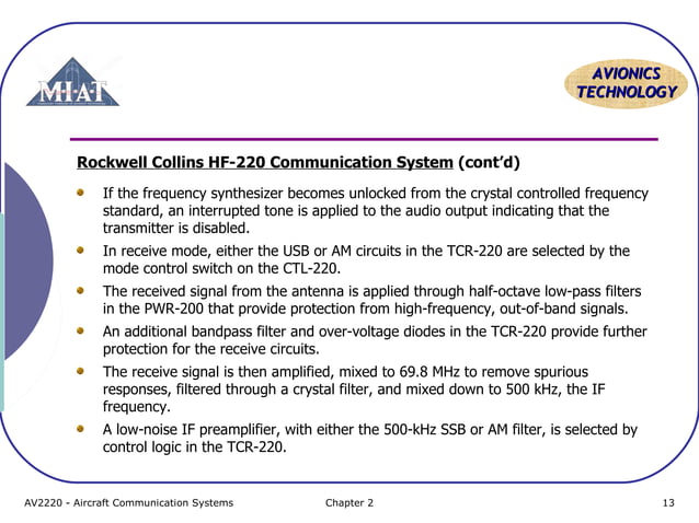 Aircraft Communication Topic 4 hf communication system | PDF