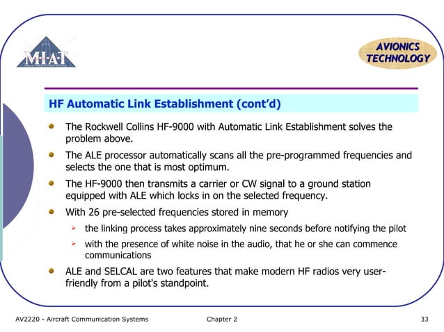 Aircraft Communication Topic 4 hf communication system | PDF