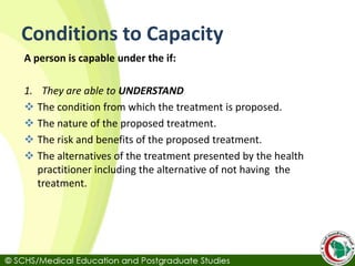 SCHS Topic 4: Informed Consent to Treatment | PPTX