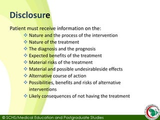 SCHS Topic 4: Informed Consent to Treatment | PPTX