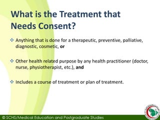 SCHS Topic 4: Informed Consent to Treatment | PPTX