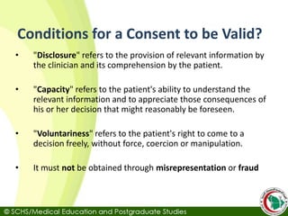SCHS Topic 4: Informed Consent to Treatment | PPTX