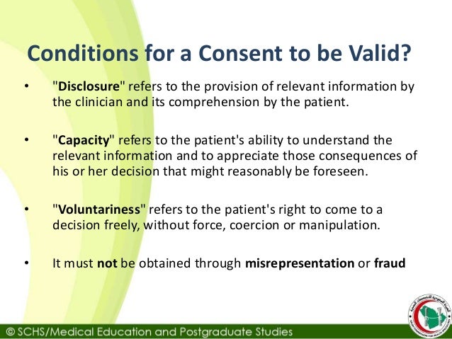SCHS Topic 4: Informed Consent to Treatment