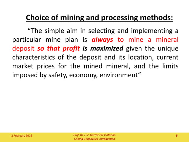 Topic 4- mining methods | PDF | Commodities | Economy