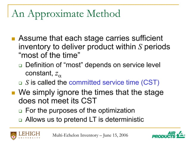 Topic 4 Multi Echelon Inventory Ppt Logistics Business