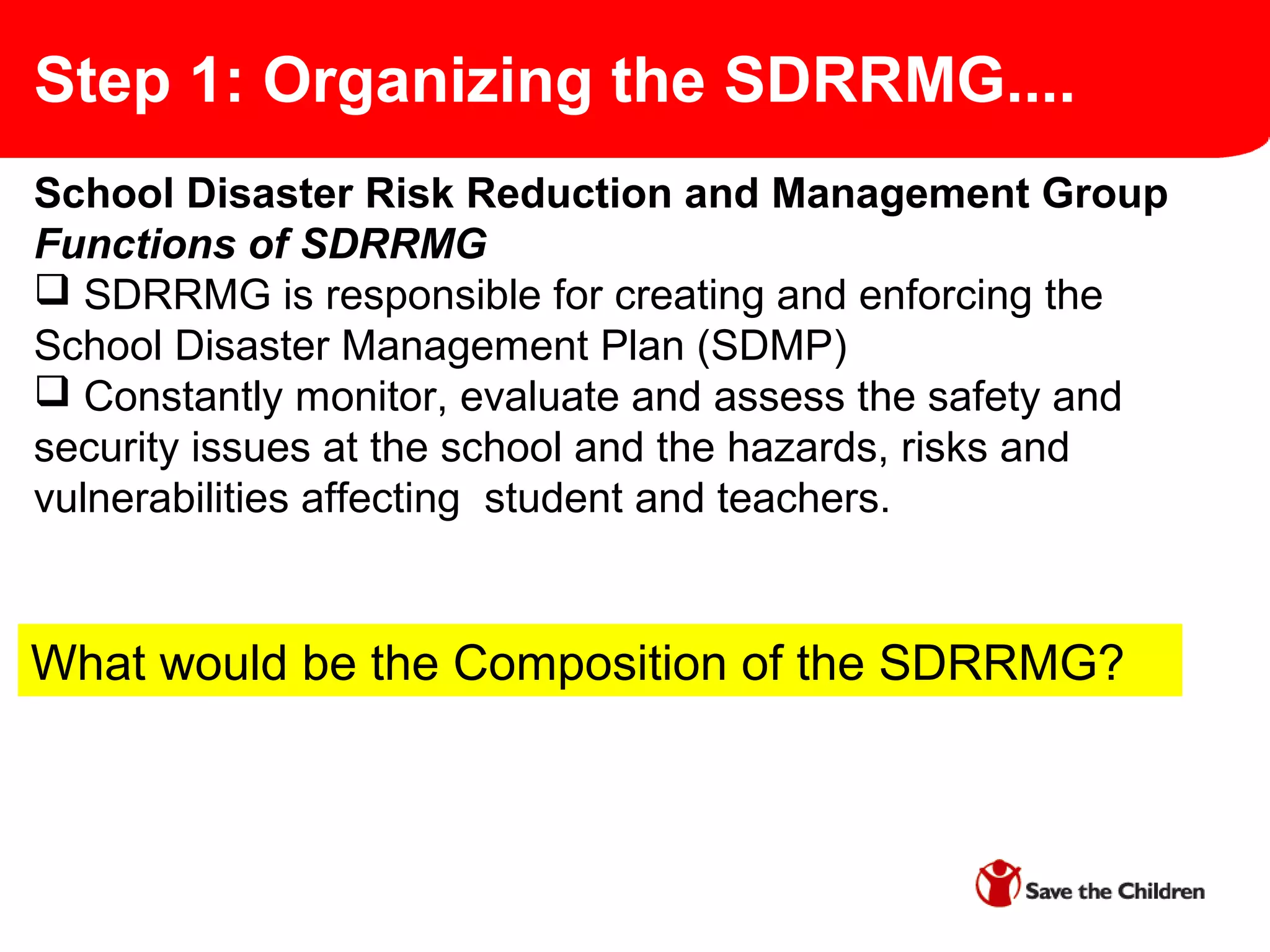 Topic 4 school drrm and contingency planning new | PPT