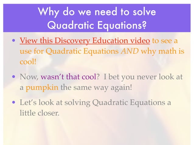 Module 10 Topic 4 solving quadratic equations part 1 | KEY