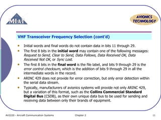 Aircraft Communication Topic 4 vhf communication system | PDF