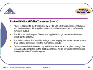 Aircraft Communication Topic 4 vhf communication system | PDF