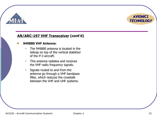 Aircraft Communication Topic 4 vhf communication system | PDF