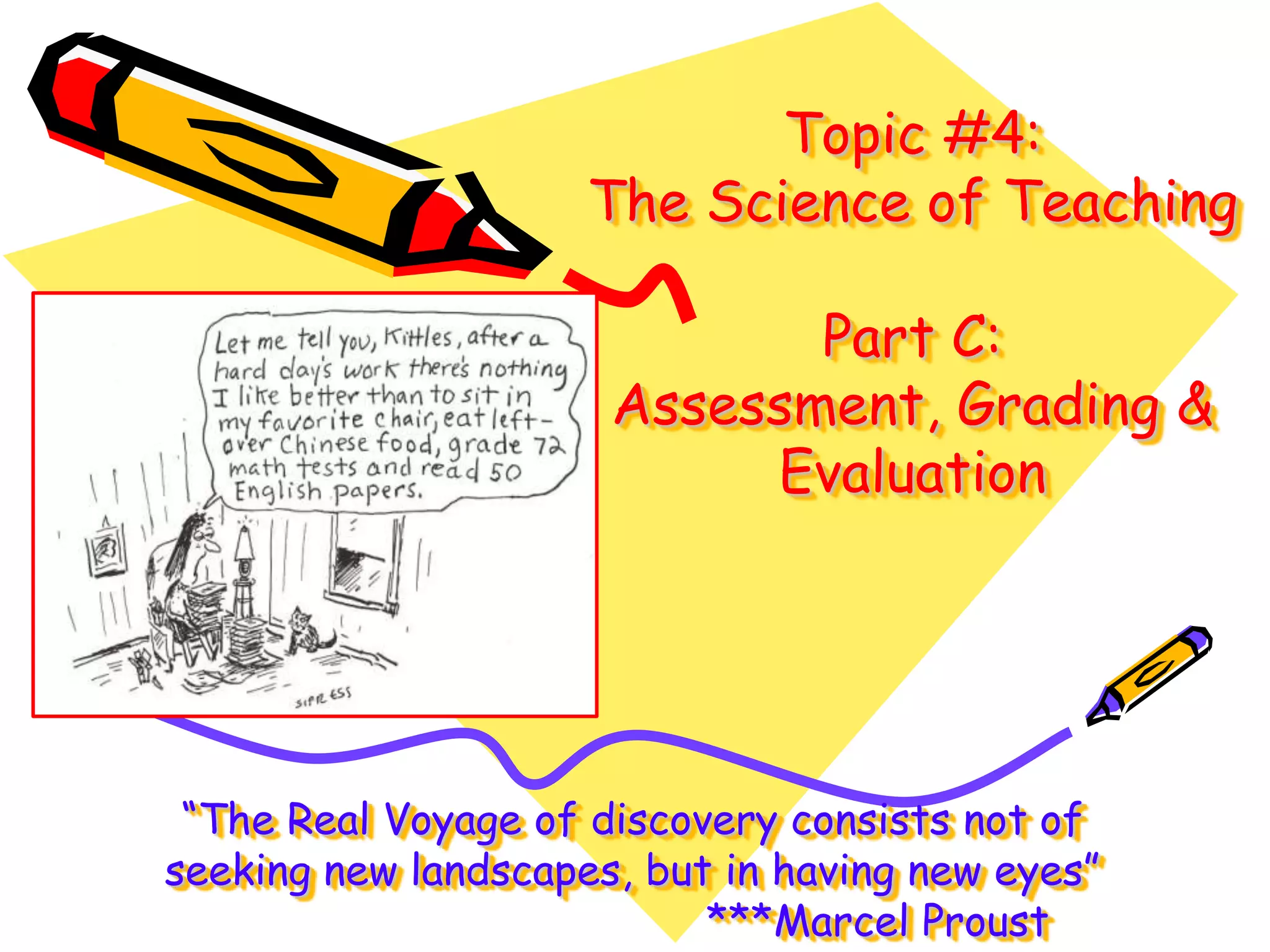 Topic 4c: The Science of teaching - Assessment, Evaluation & Grading | PPTX