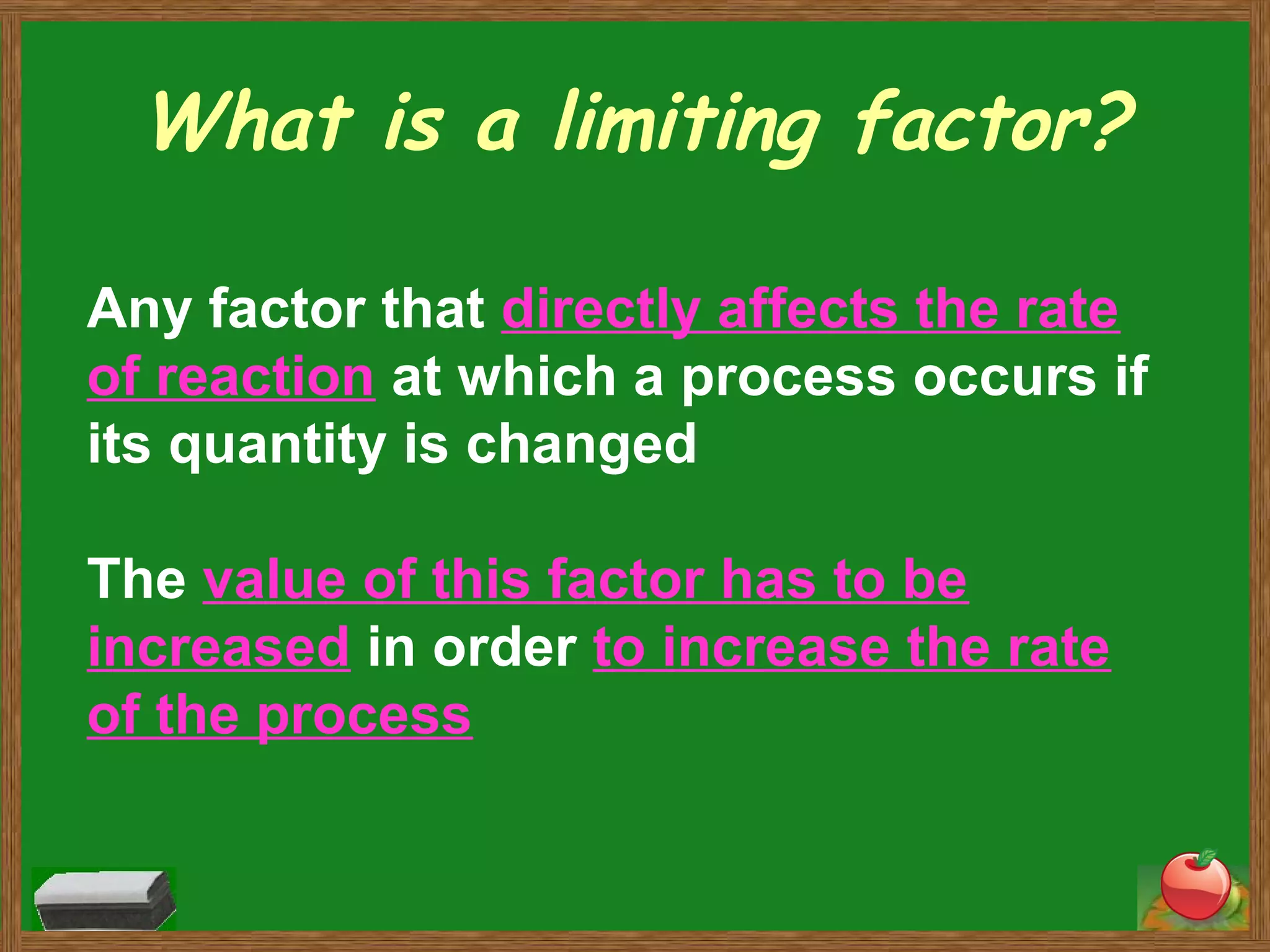 Topic 4 chapter 5 part 3 enzymes - limiting factors | PPT
