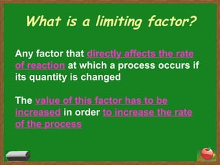 Topic 4 chapter 5 part 3 enzymes - limiting factors | PPT