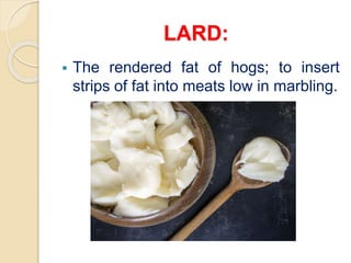 Topic 4 common terms used in the larder and larder control | PPTX