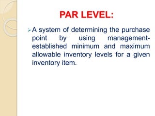 Topic 4 common terms used in the larder and larder control | PPTX