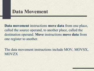 Topic 4 (Data Movement).ppt data movement in assembly | PPT