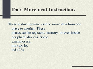 Topic 4 (Data Movement).ppt data movement in assembly | PPT