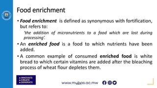 Topic 4_Flour fortification and enrichment.pptx | Nutrition | Healthy ...