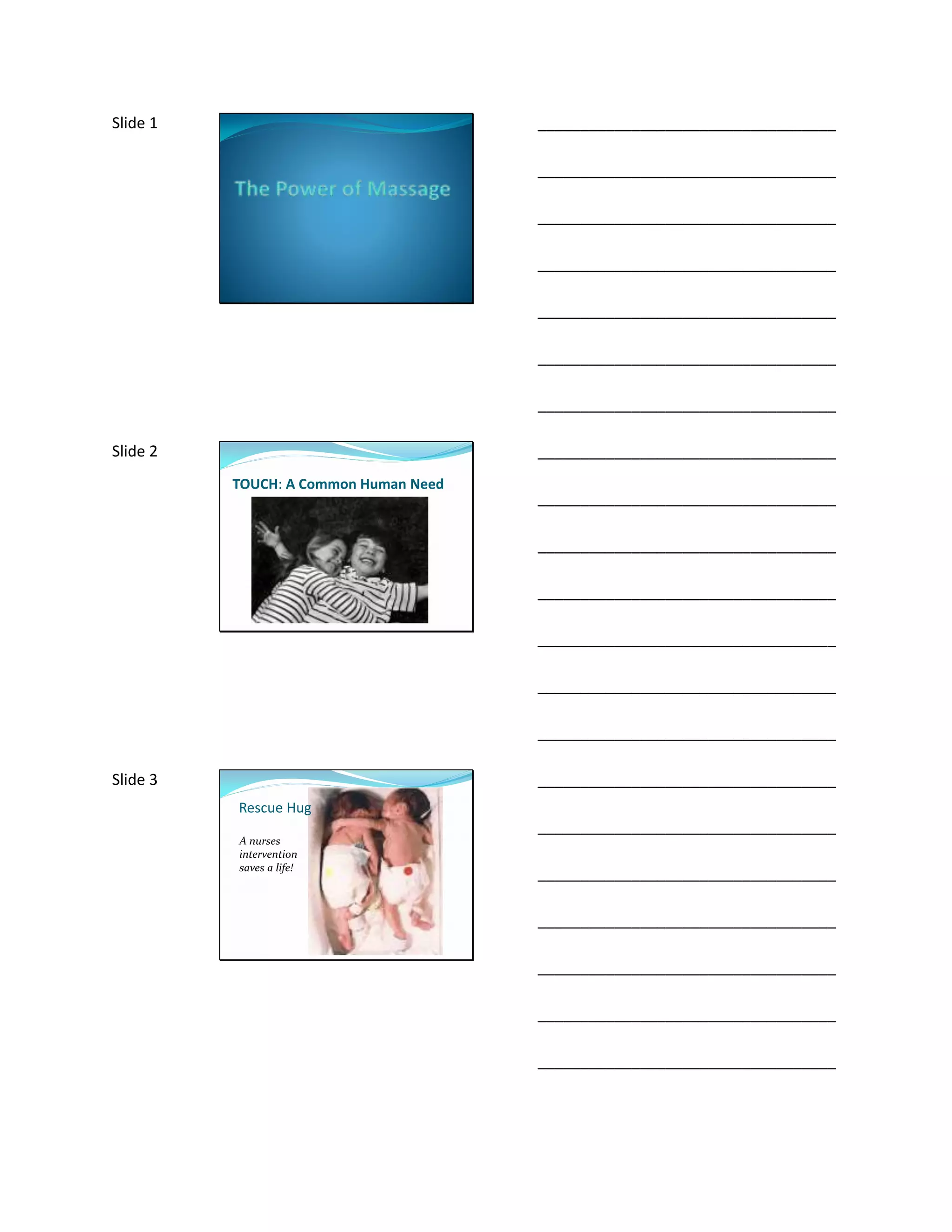 Topic 4 Massage Therapy handout | DOCX
