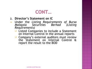 Topic 4 internal control system (ics) | PPT