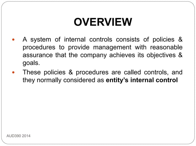 Topic 4 internal control system (ics) | PPT