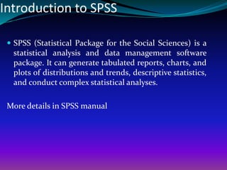 Topic 4 intro spss_stata | PPTX | Operating Systems | Computer Software and Applications