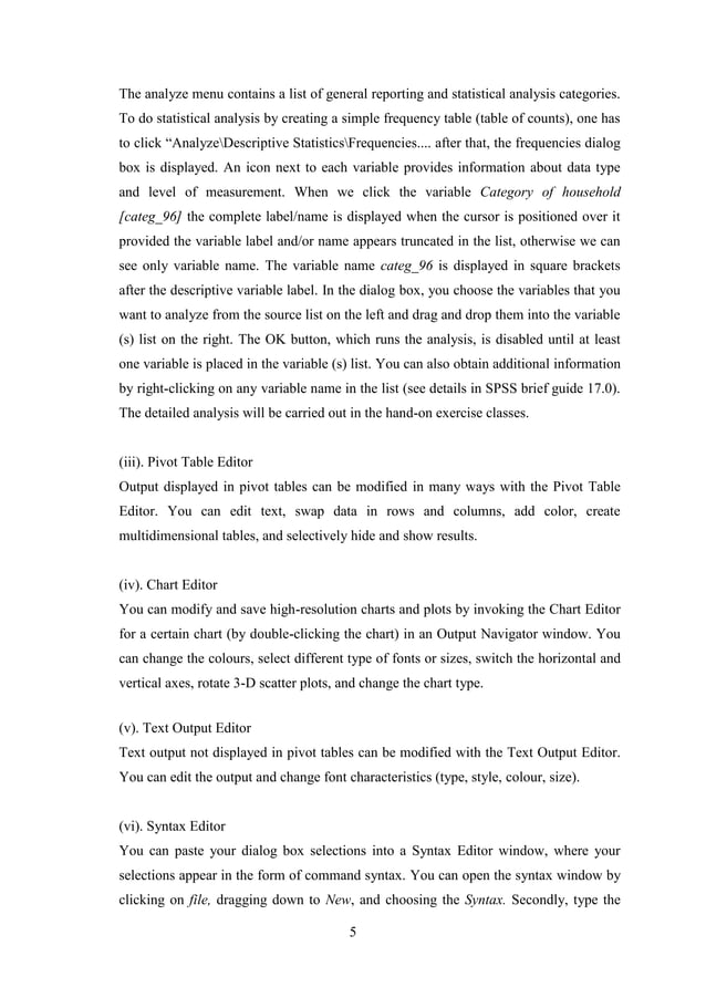 Topic 4 intro spss_stata 30032012 sy_srini | DOCX | Operating Systems | Computer Software and ...