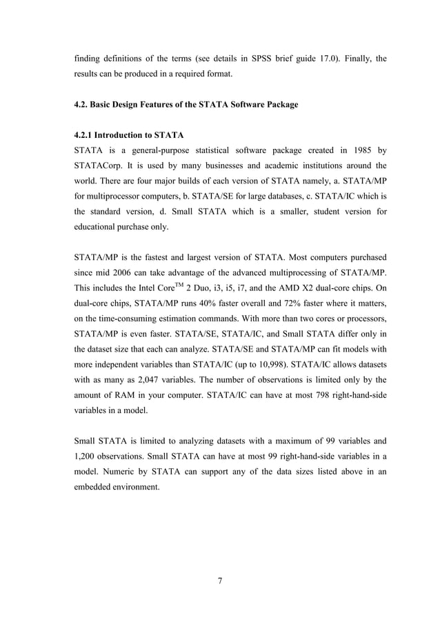 Topic 4 intro spss_stata 30032012 sy_srini | DOCX | Operating Systems | Computer Software and ...